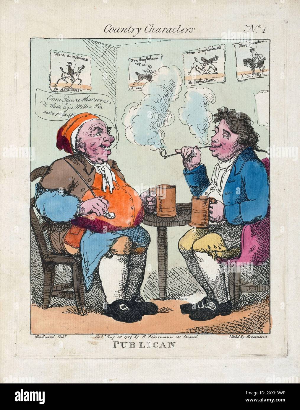 Watercolur drawings of Country Characters by George Woodward published ...