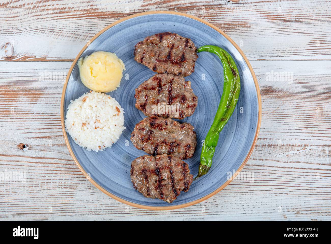 Traditional Turkish food; Turkish meatballs, Turkish name; Akcaabat ...