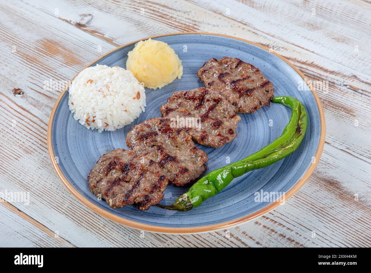 Traditional Turkish food; Turkish meatballs, Turkish name; Akcaabat ...