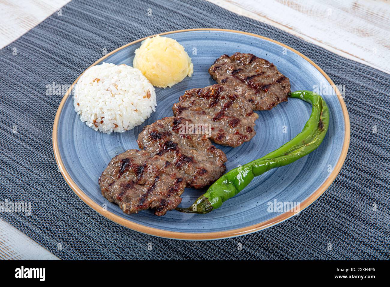 Traditional Turkish food; Turkish meatballs, Turkish name; Akcaabat ...