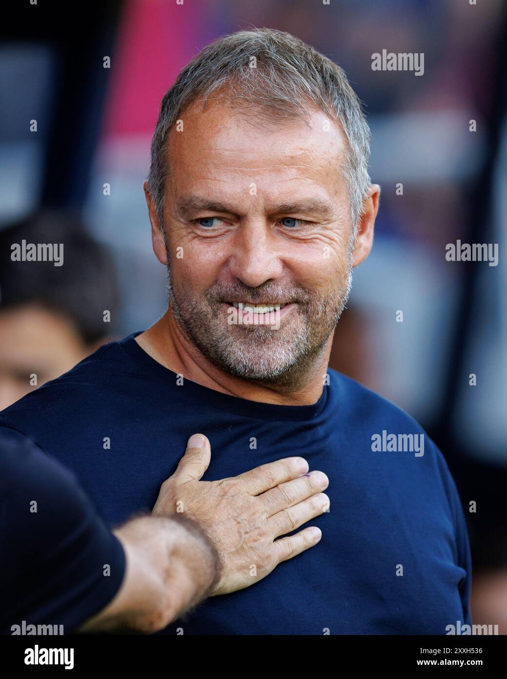 Barcelona, Spain. 24th Aug, 2024. The manager Hansi Flick in action ...
