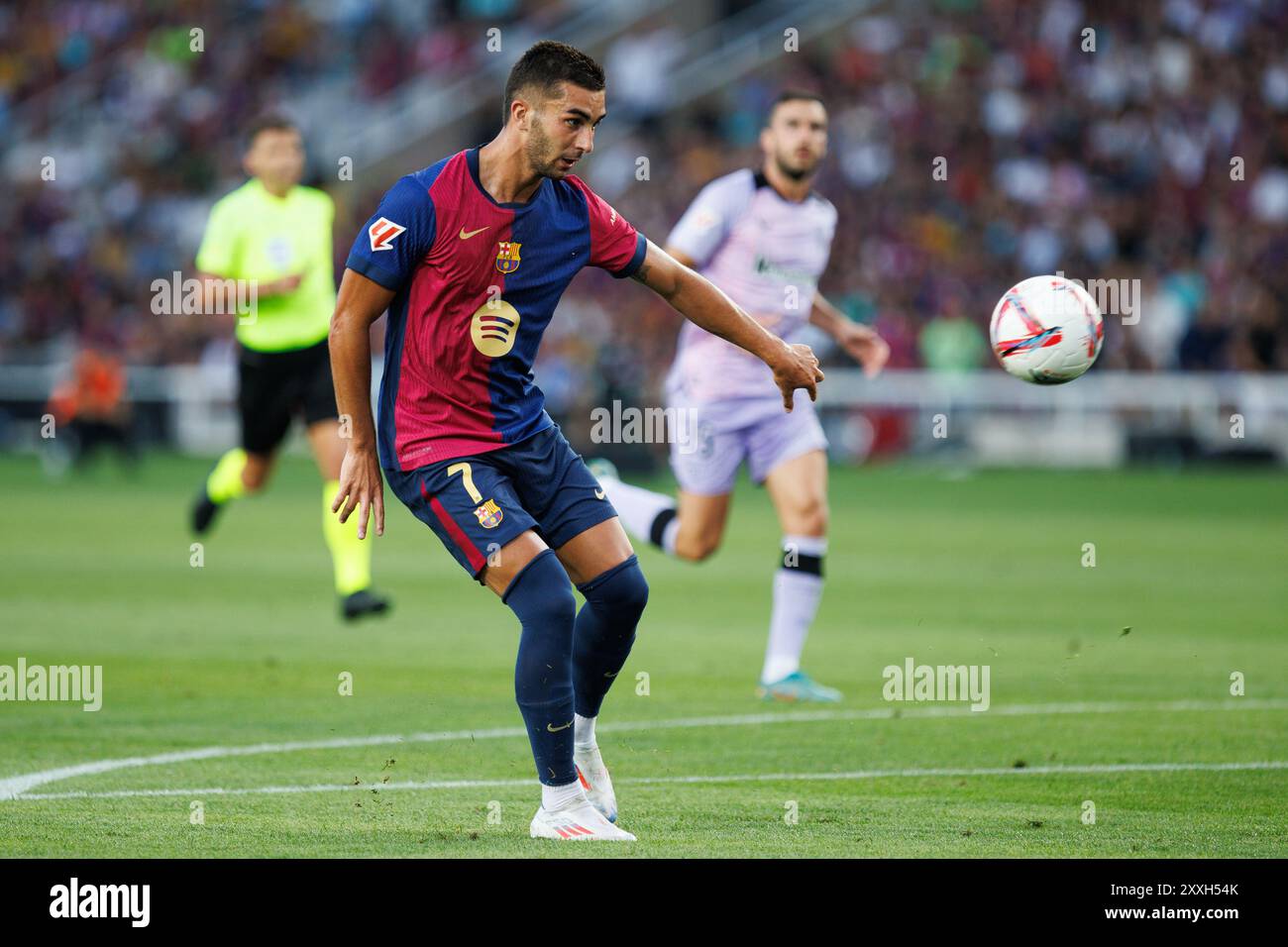 Barcelona, Spain. 24th Aug, 2024. Ferran Torres in action during the ...
