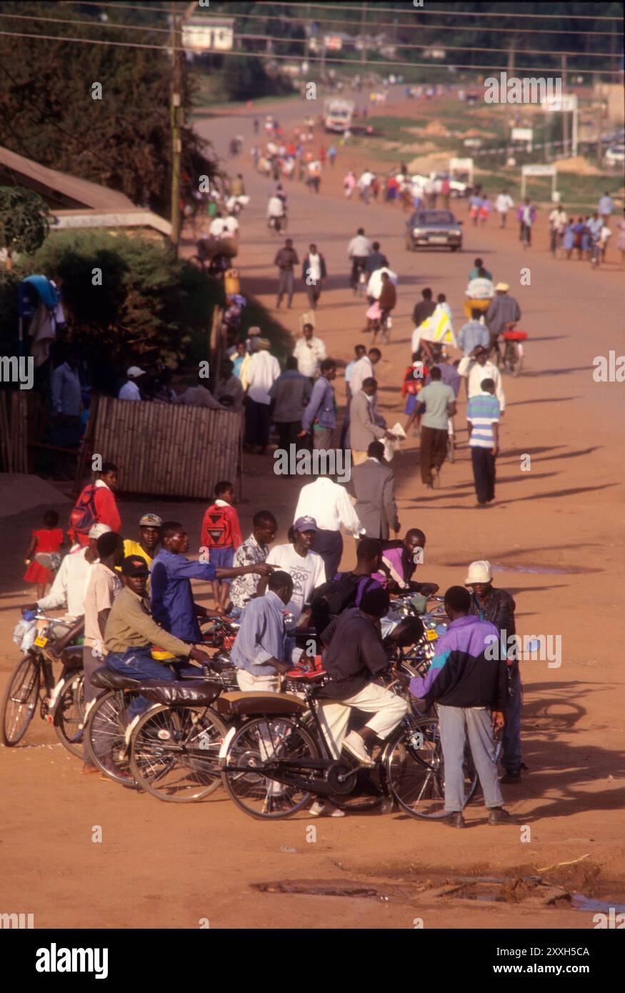 Street scene at Kisoro town, Uganda Stock Photo - Alamy