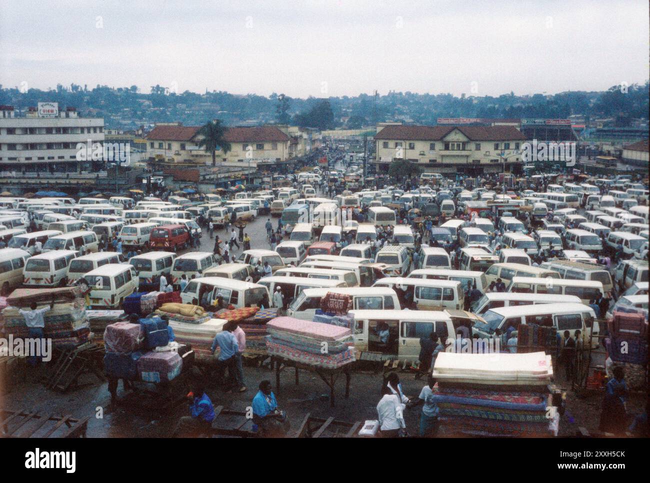 The biggest matatu sattion in Africa, Kampala, the capital of Uganda ...
