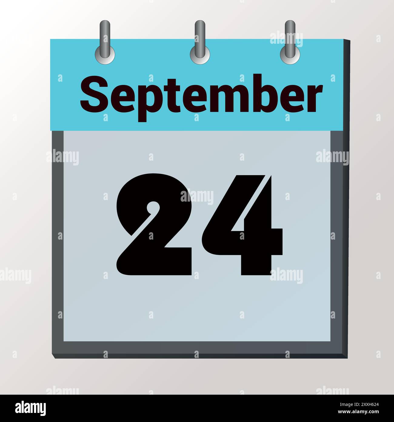 day on the calendar, vector image format, September 24 Stock Vector ...