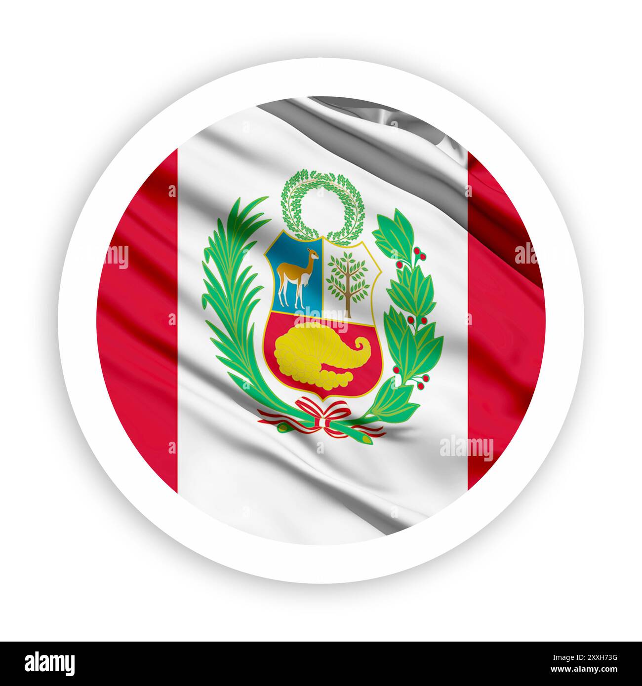 Peru circle flag hi-res stock photography and images - Alamy
