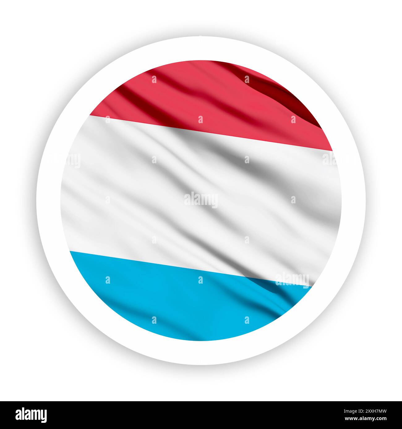Waving Flag with White Rounded Circle Frame Stock Photo - Alamy