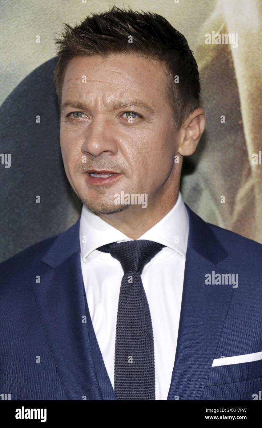 Jeremy Renner at the Los Angeles premiere of 'Arrival' held at the ...