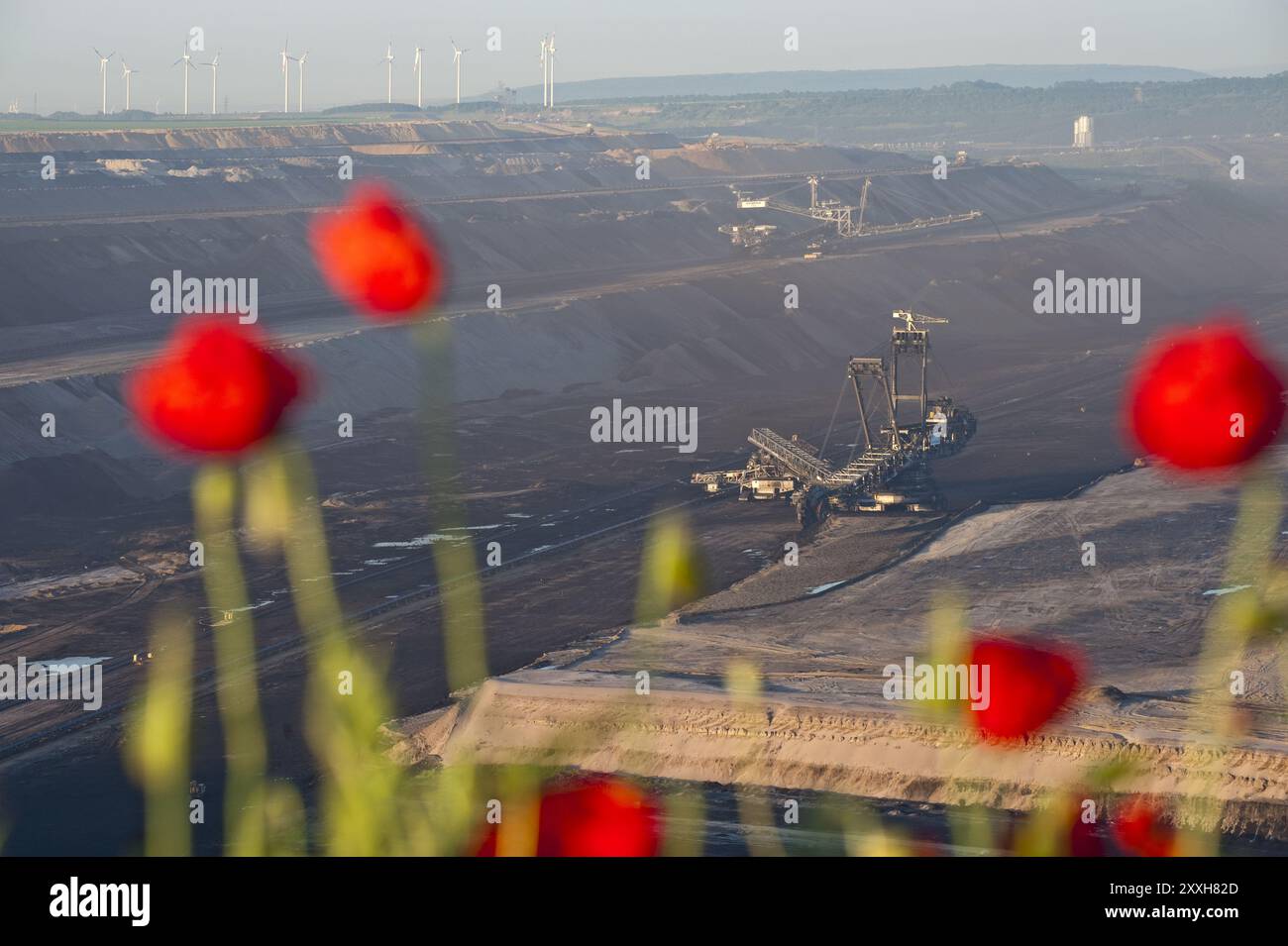 Sunrise over the Garzweiler open-cast mine Stock Photo - Alamy