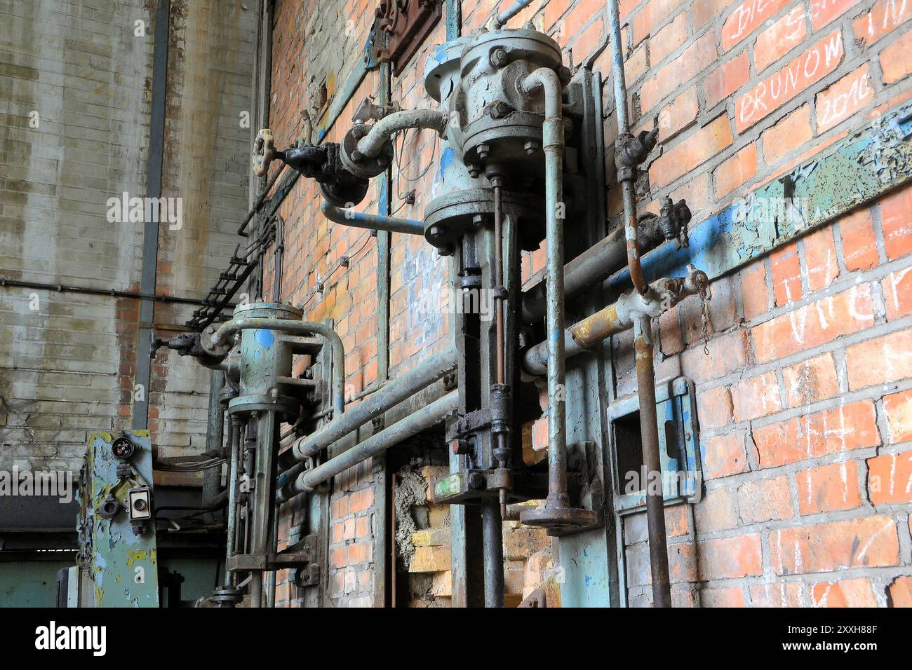 Technical plant in a disused factory Stock Photo - Alamy