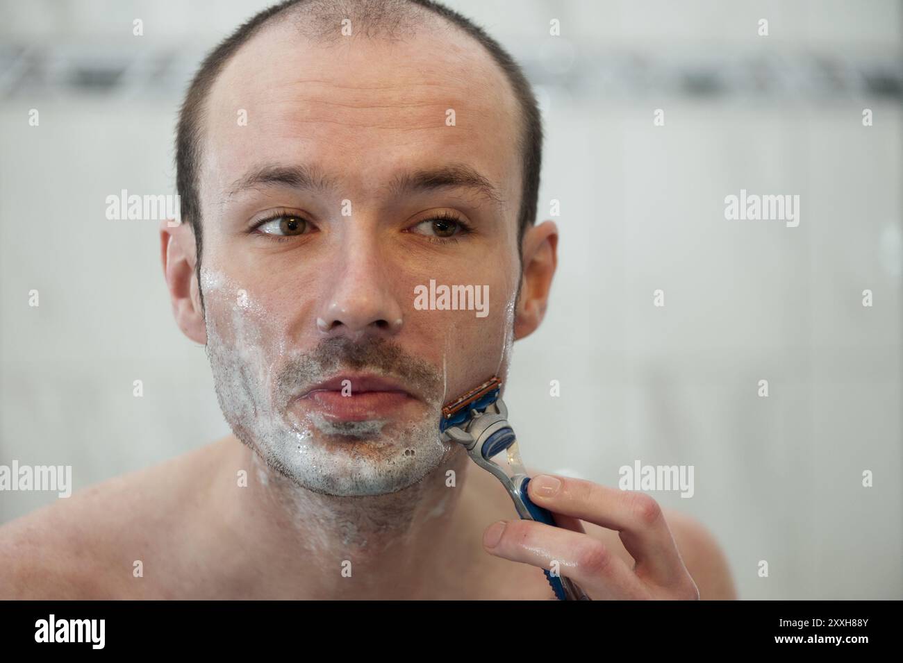 Shaving inspection hi-res stock photography and images - Alamy