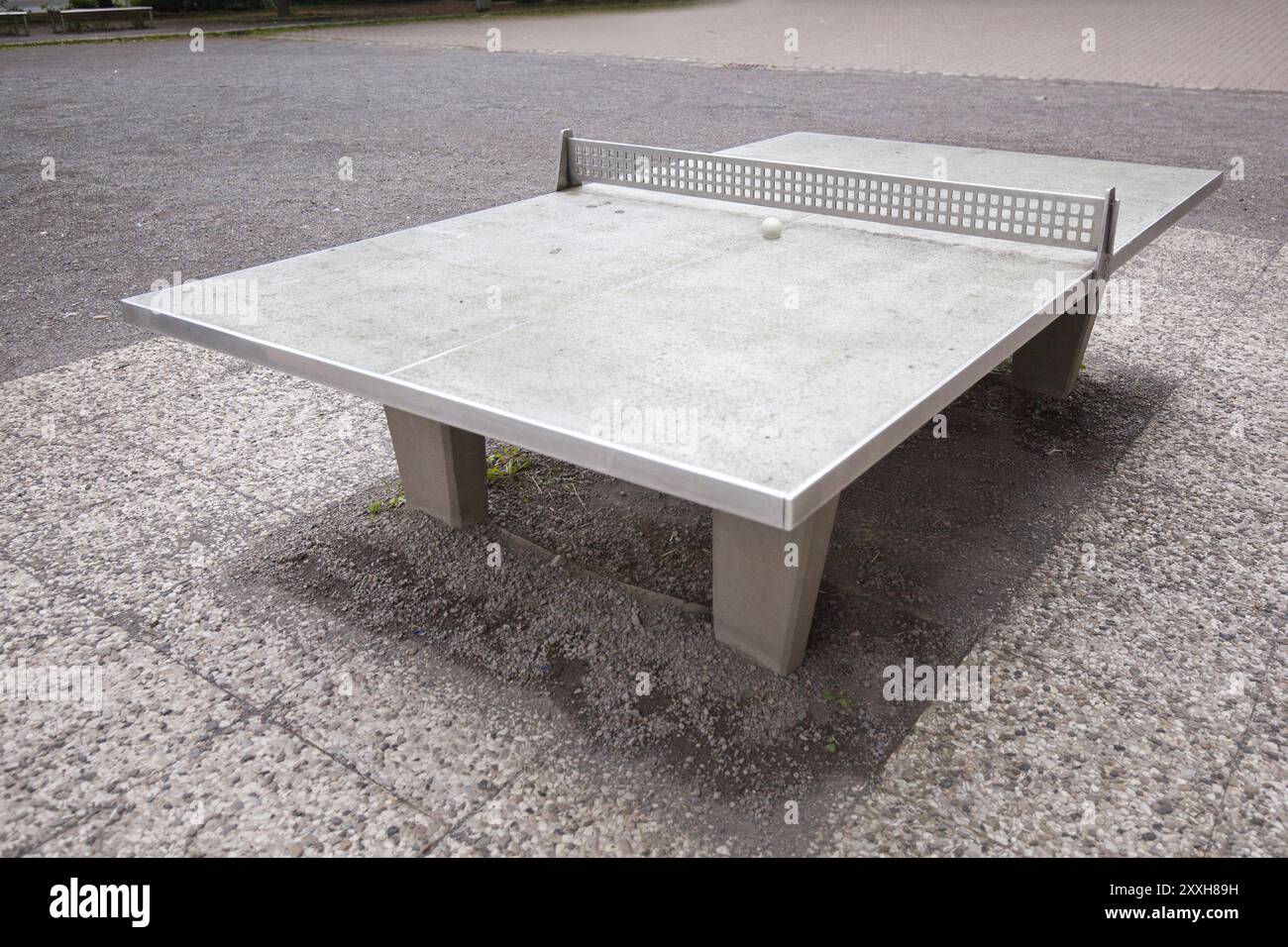 Table tennis table with ball Stock Photo - Alamy