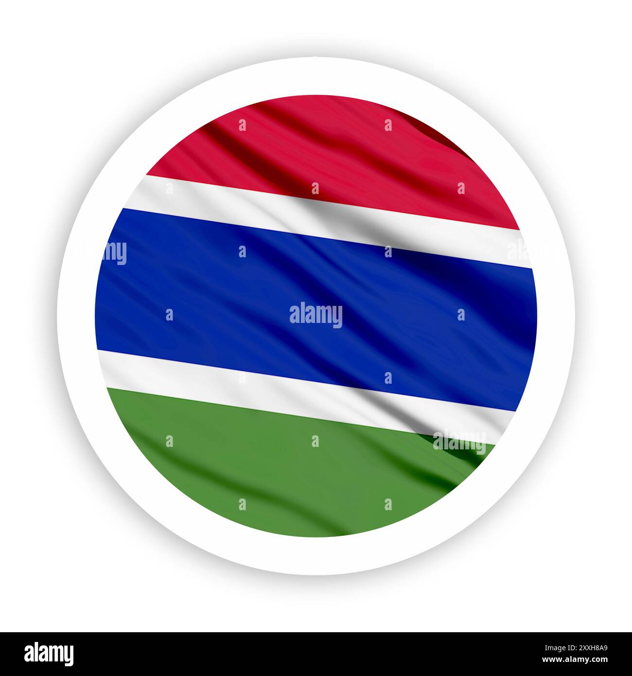 Waving Flag with White Rounded Circle Frame Stock Photo - Alamy