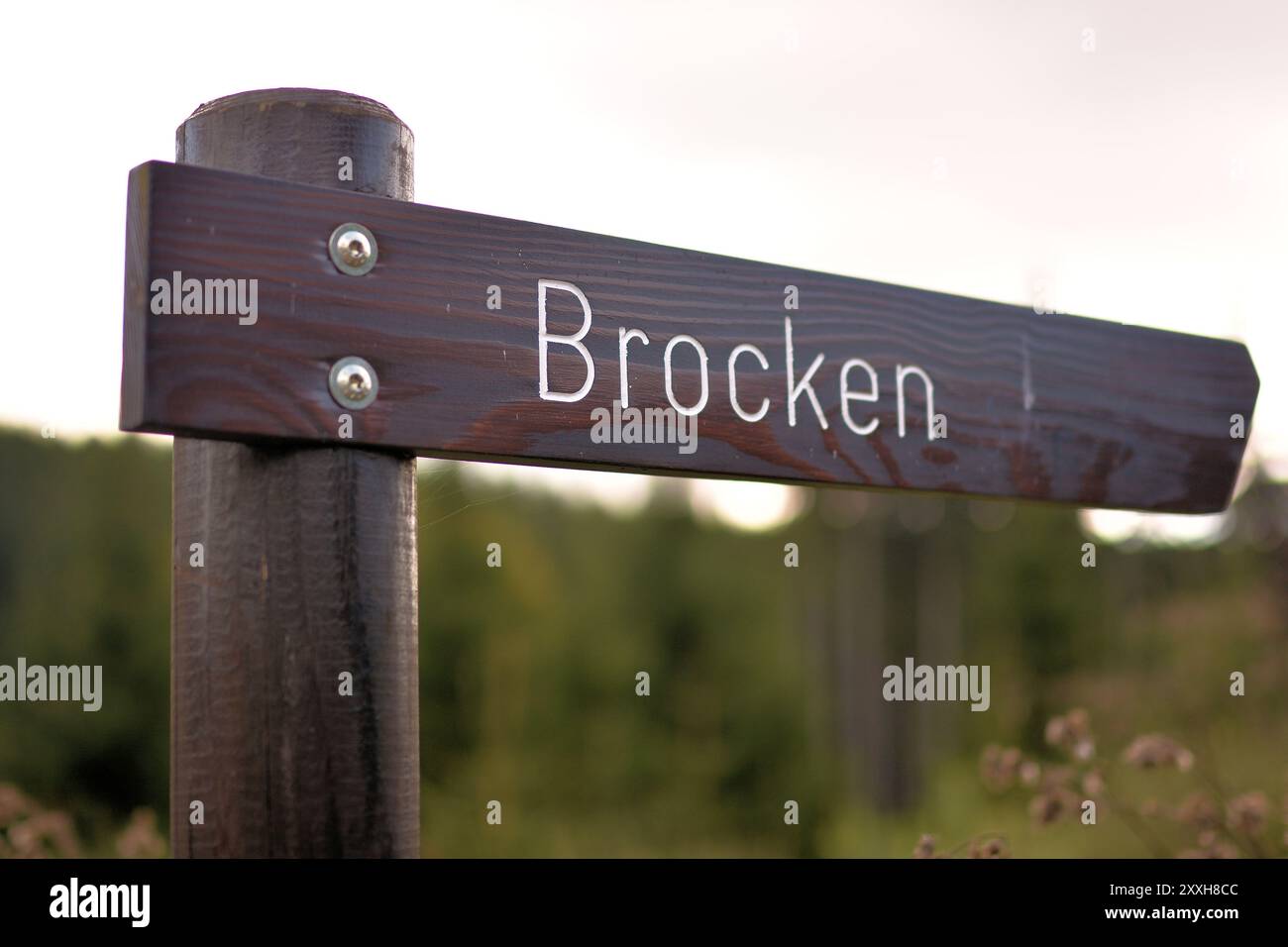 Signpost on a hiking trail at the foot Stock Photo - Alamy