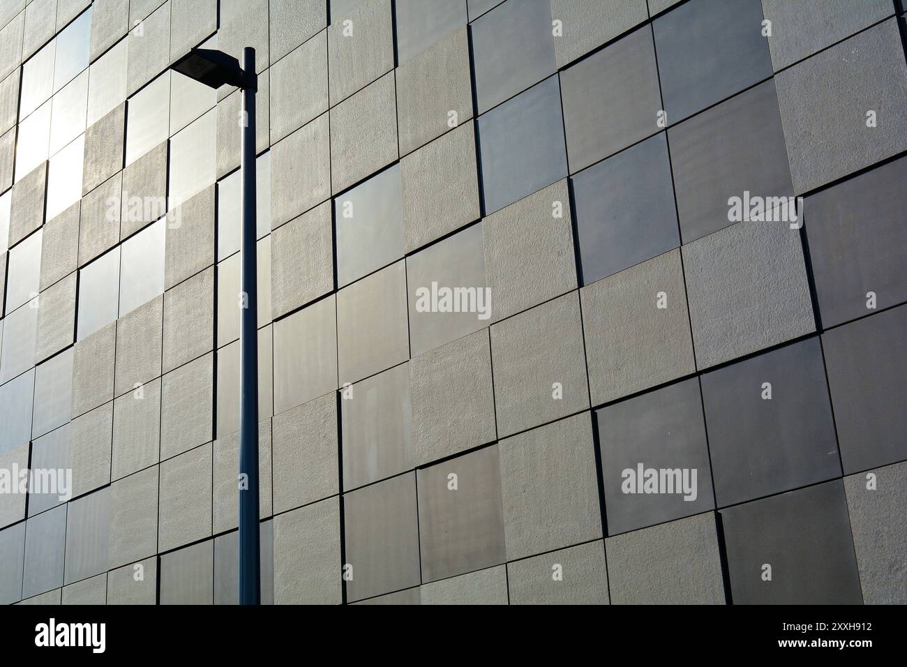 Detail of the facade of a modern building in Magdeburg. The facade is ...