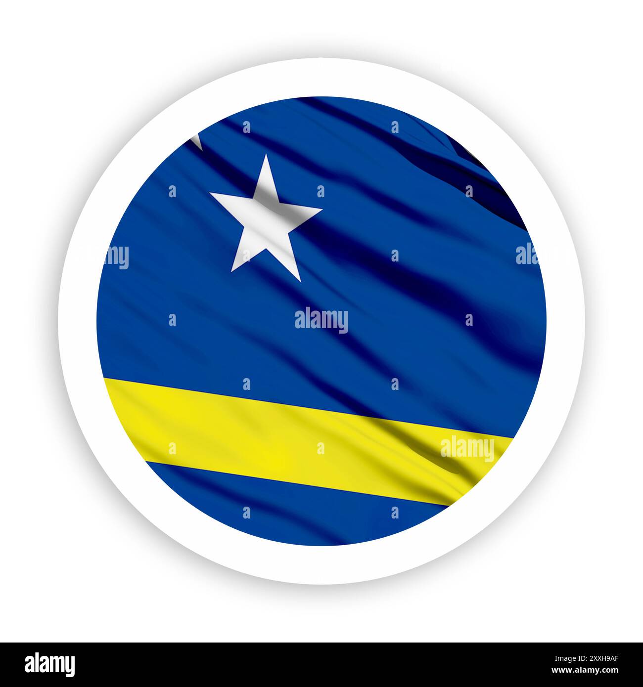 Curacao Waving Flag with White Rounded Circle Frame Stock Photo - Alamy Curacao Waving Flag with White Rounded Circle Frame Stock Photo - Alamy