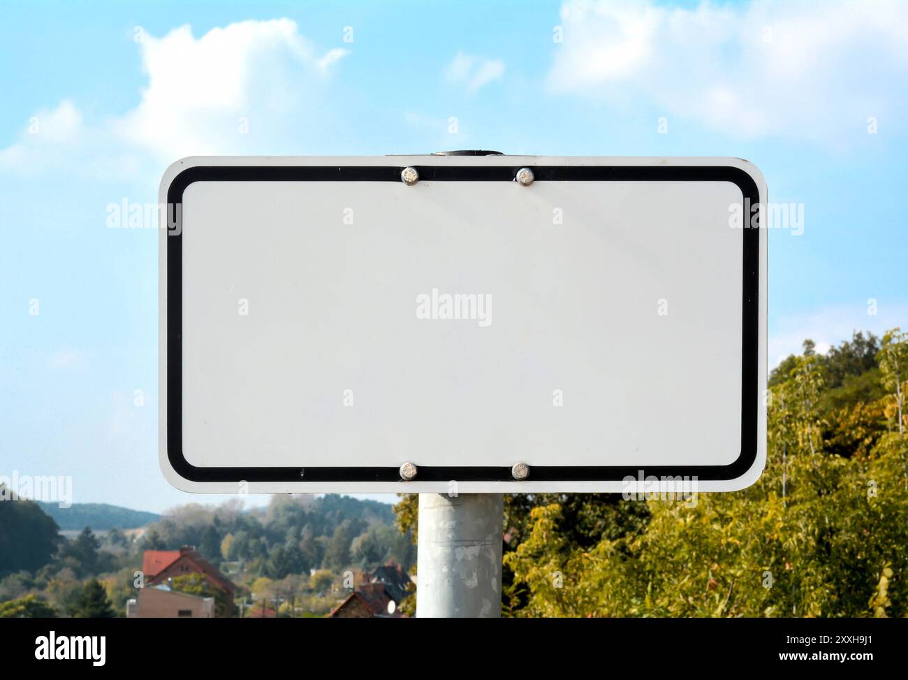 Empty sign on the roadside Stock Photo - Alamy
