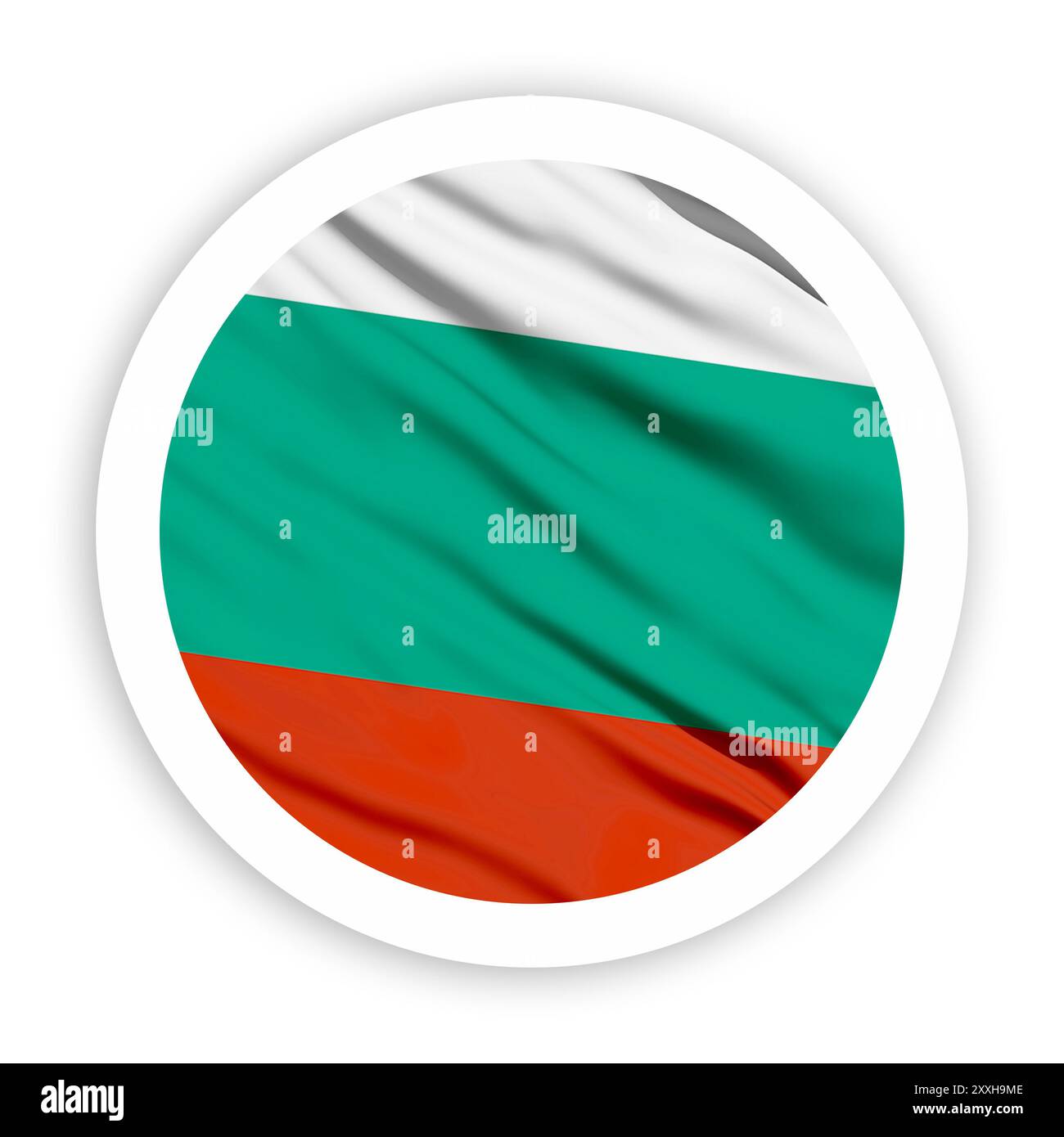 Round flag of bulgaria Cut Out Stock Images & Pictures - Alamy
