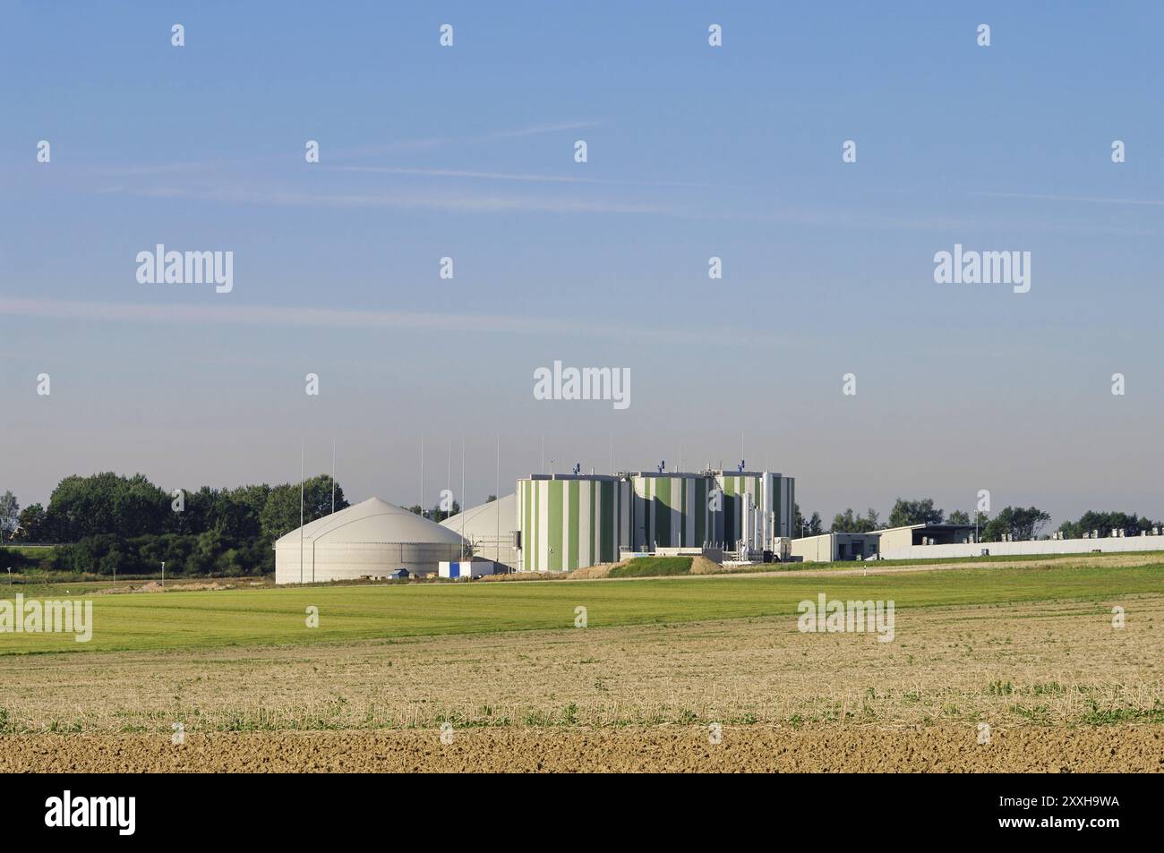 Production biogas biogas plant construction hi-res stock photography ...
