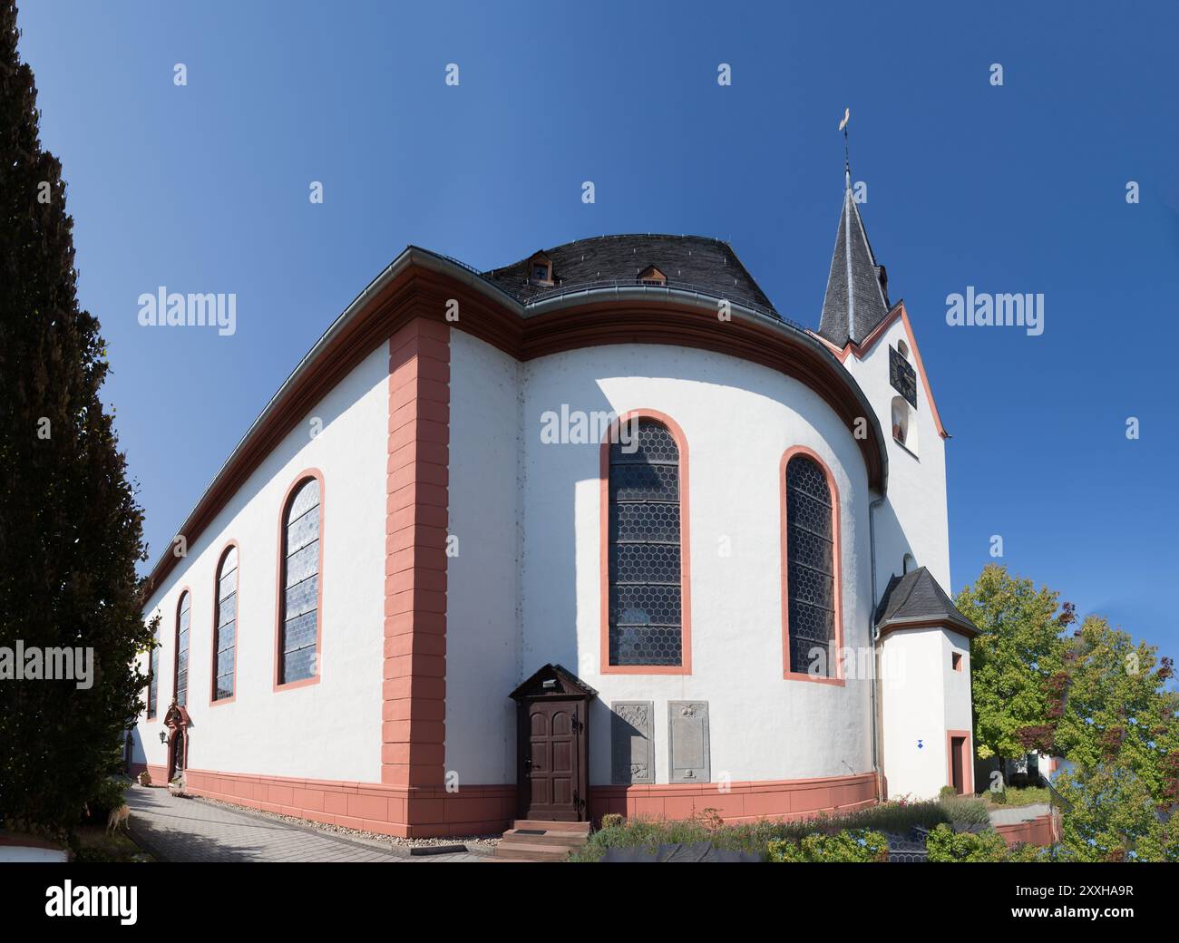 historic St. Mark's Church in Erbach, Eltville, Rheingau, Taunus, Hesse ...