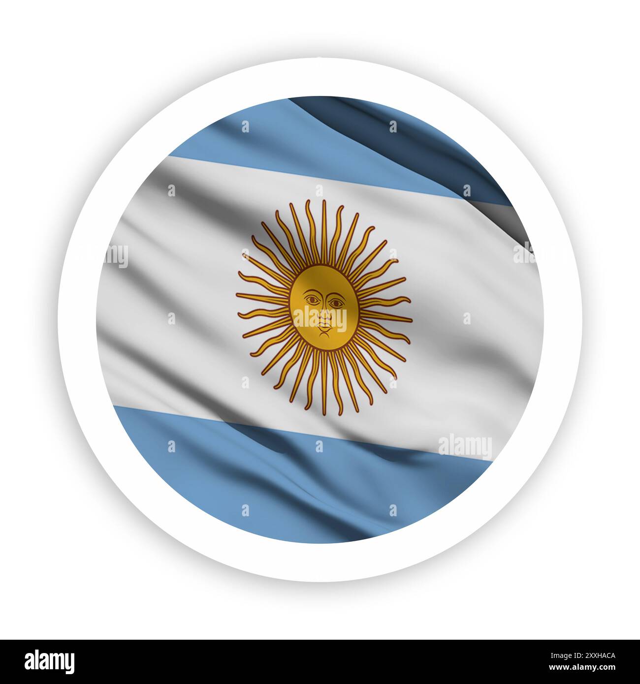 Argentina flag icon circle hi-res stock photography and images - Alamy