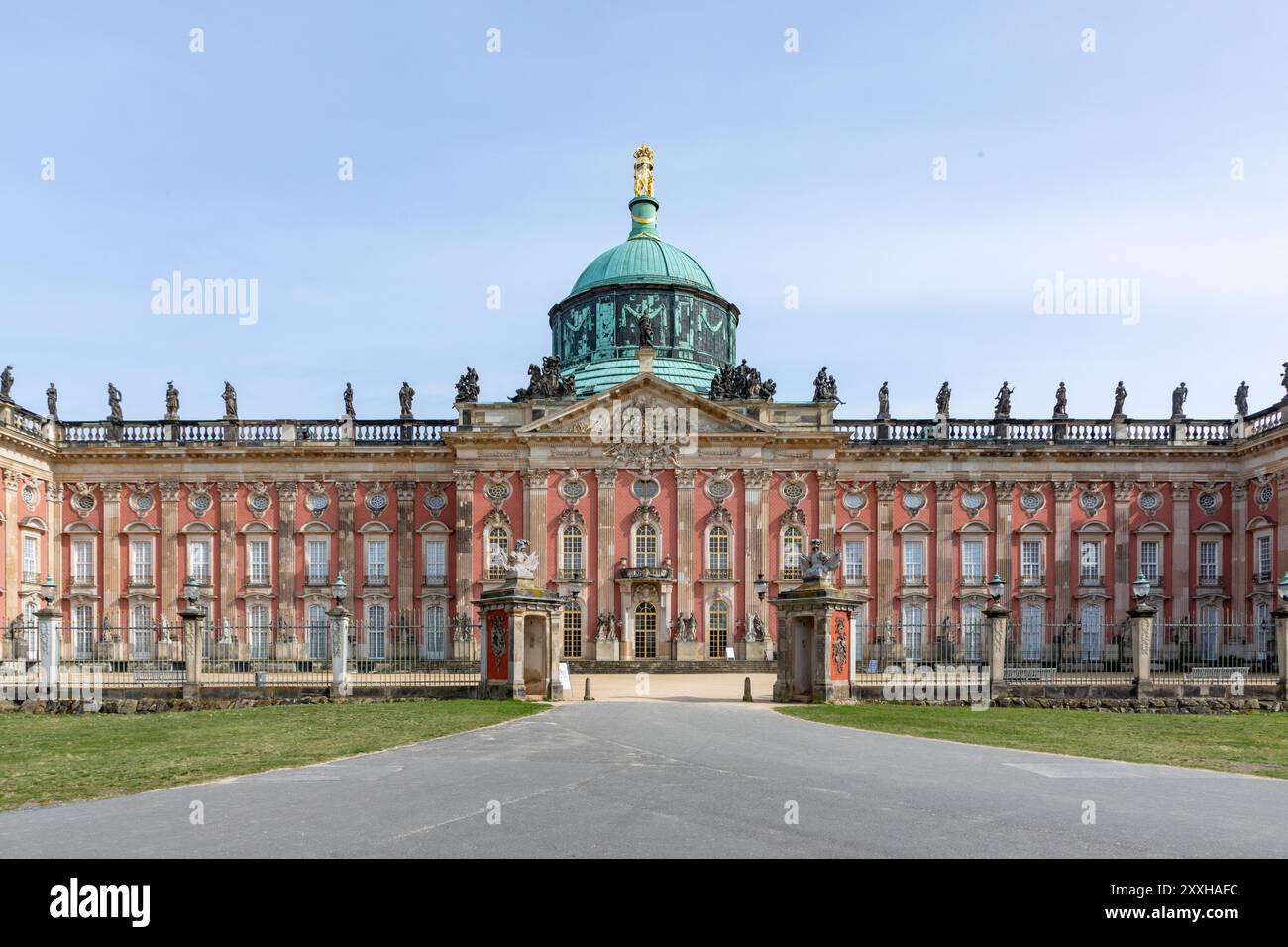 scenic Facade of the New Palace - Neues Palais- in Sanssouci Park ...