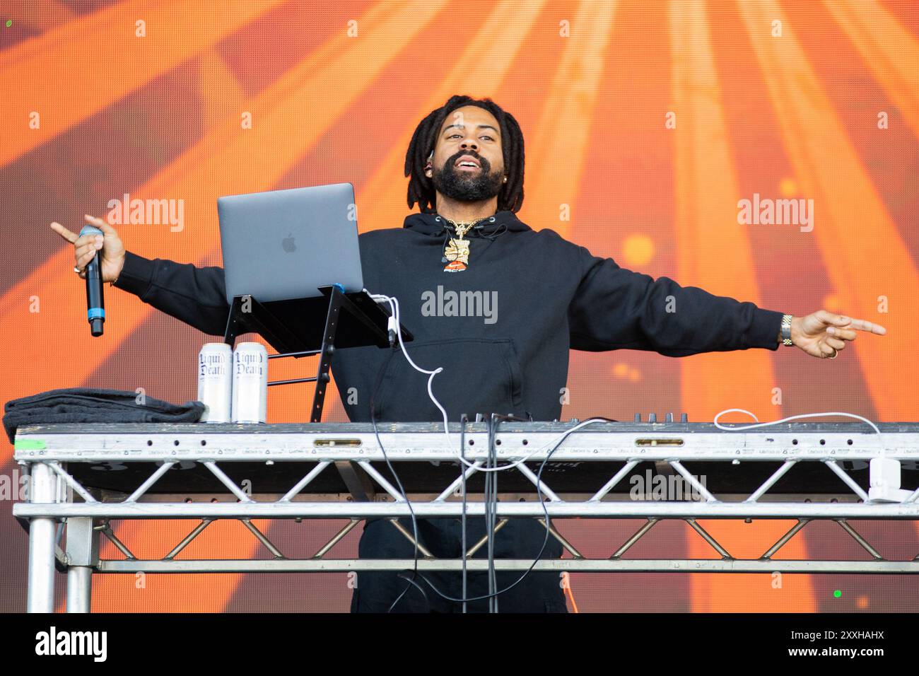 Leeds, England, 24th August, 2024. Denzel Curry playing the Chevron ...