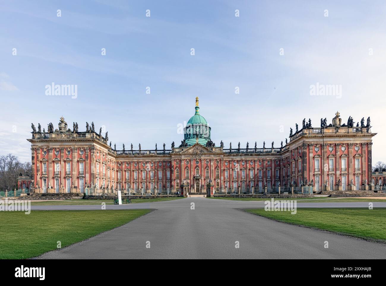 scenic Facade of the New Palace - Neues Palais- in Sanssouci Park ...