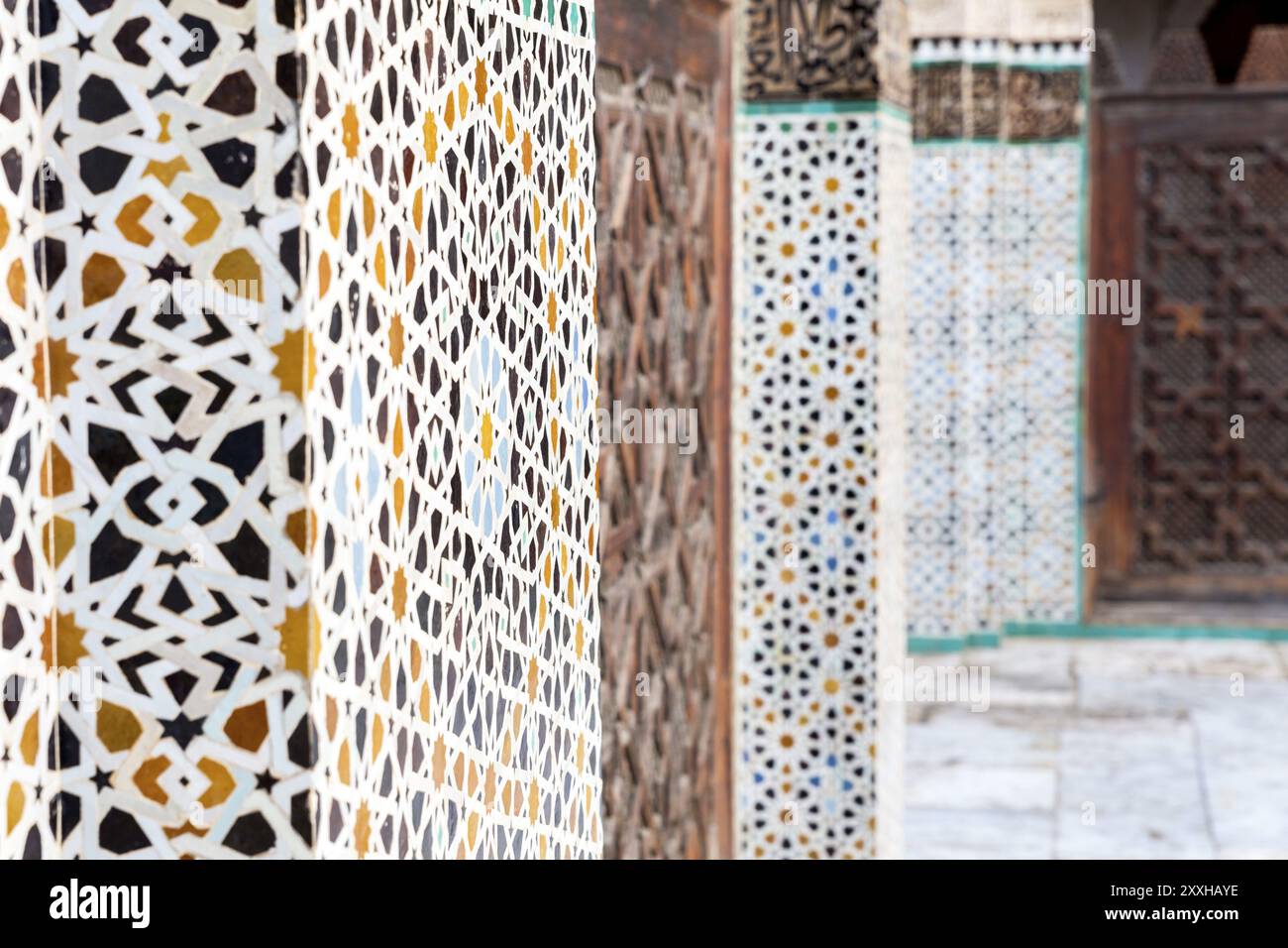 Oriental columns in Morocco, North Africa Stock Photo - Alamy