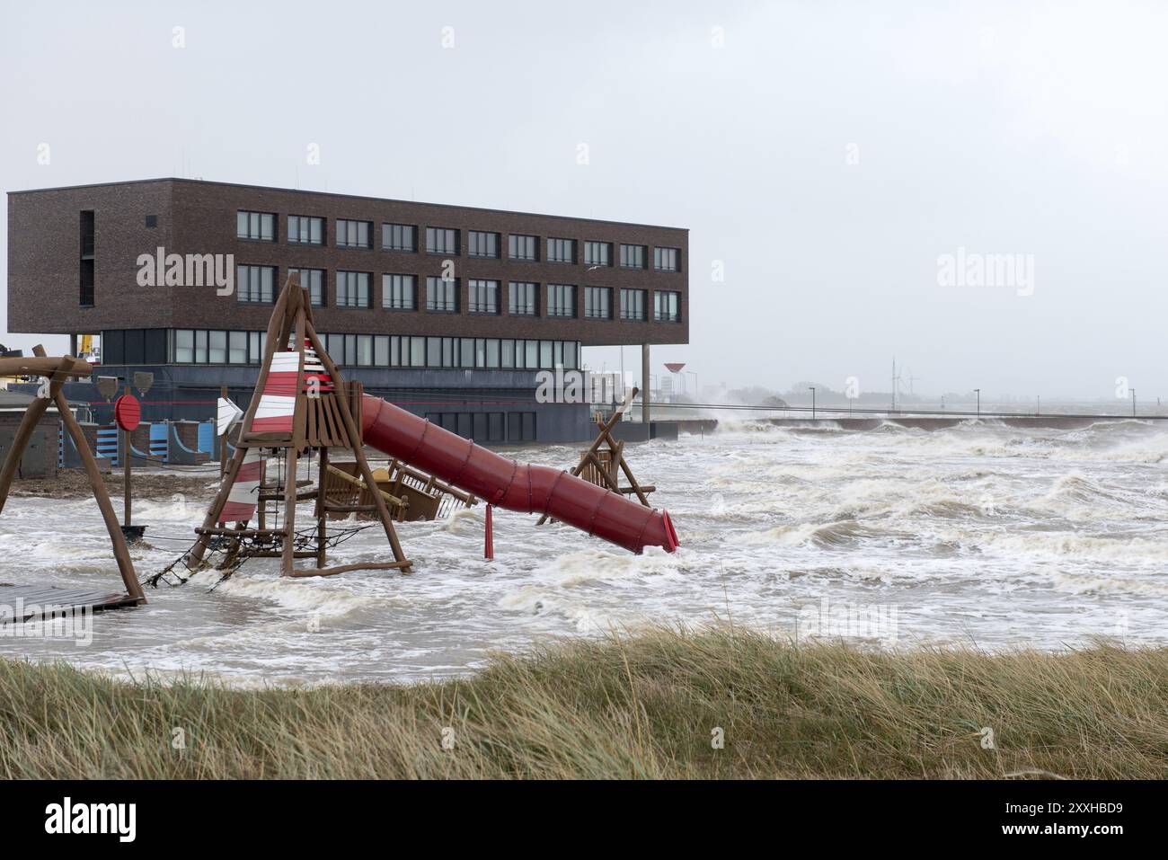Storm front Herwart in the German bay. Storm front Herwart in German ...
