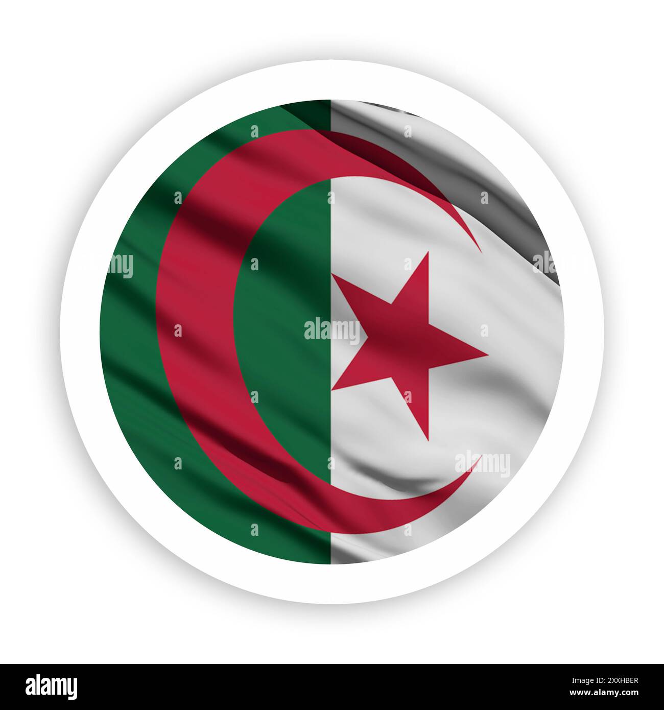 Algeria circle flag hi-res stock photography and images - Alamy