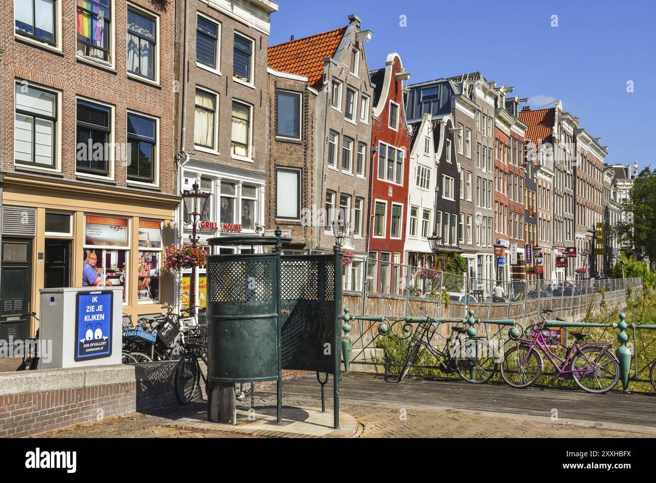 Amsterdam, Netherlands. August 2022. an original public urinal at the ...