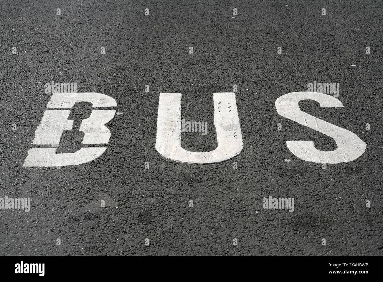 Bus lane road marking hi-res stock photography and images - Alamy