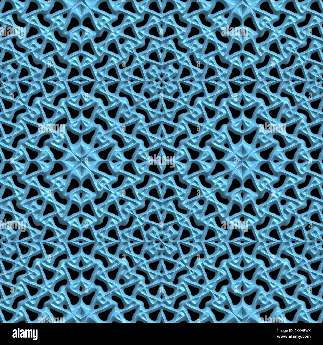 3d Effect Seamless Blue Background Wallpaper Decoration Pattern Stock