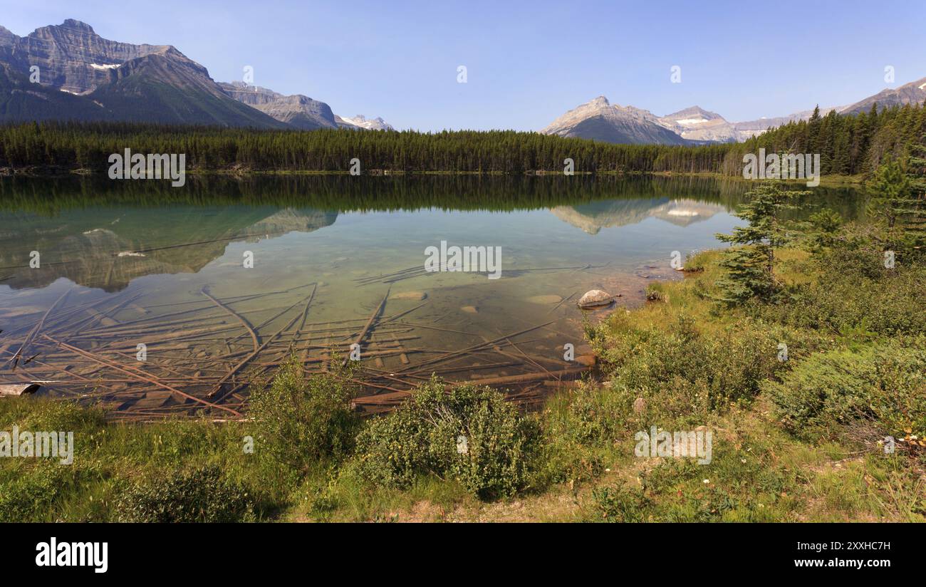 Herbert Lake in Banff National Park in Alberta Canada Stock Photo - Alamy