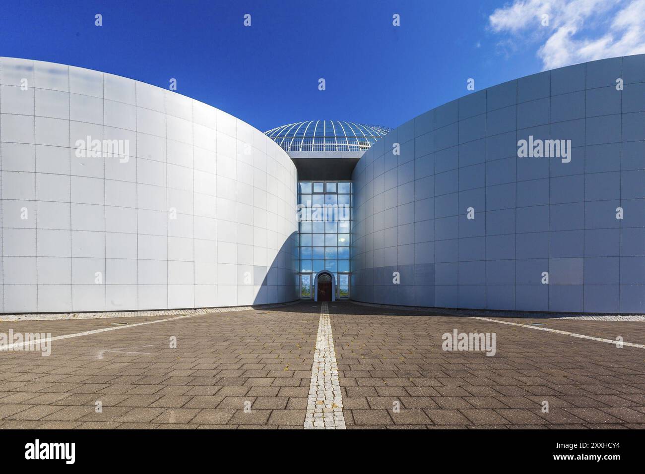 REYKJAVIK, ICELAND, JULY 06: Exterior view of the Perlan, a landmark ...