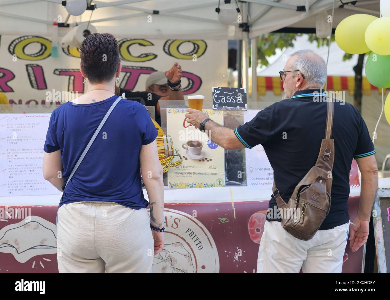 Street food weekend in the center of Bergamo with traditional foods and ...