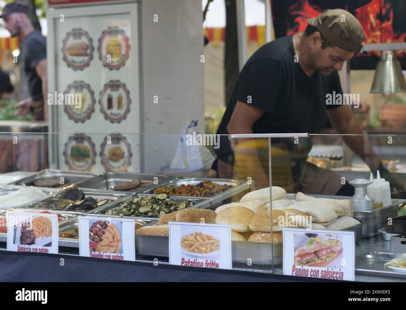 Street food weekend in the center of Bergamo with traditional foods and ...