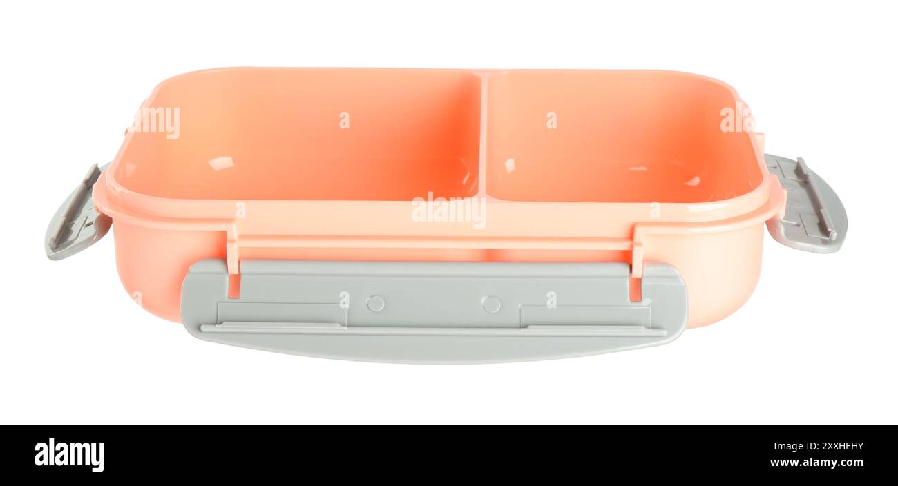 Empty plastic lunch box isolated on white Stock Photo - Alamy