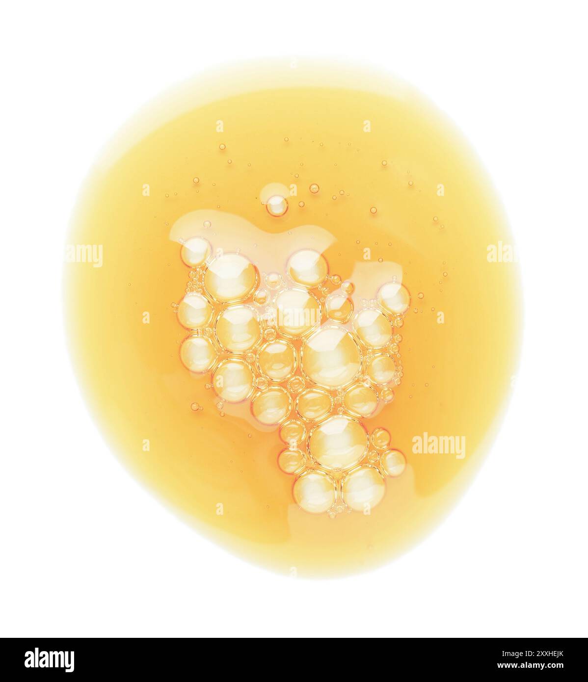 Essential oil drop isolated on white, top view. Cosmetic product Stock ...