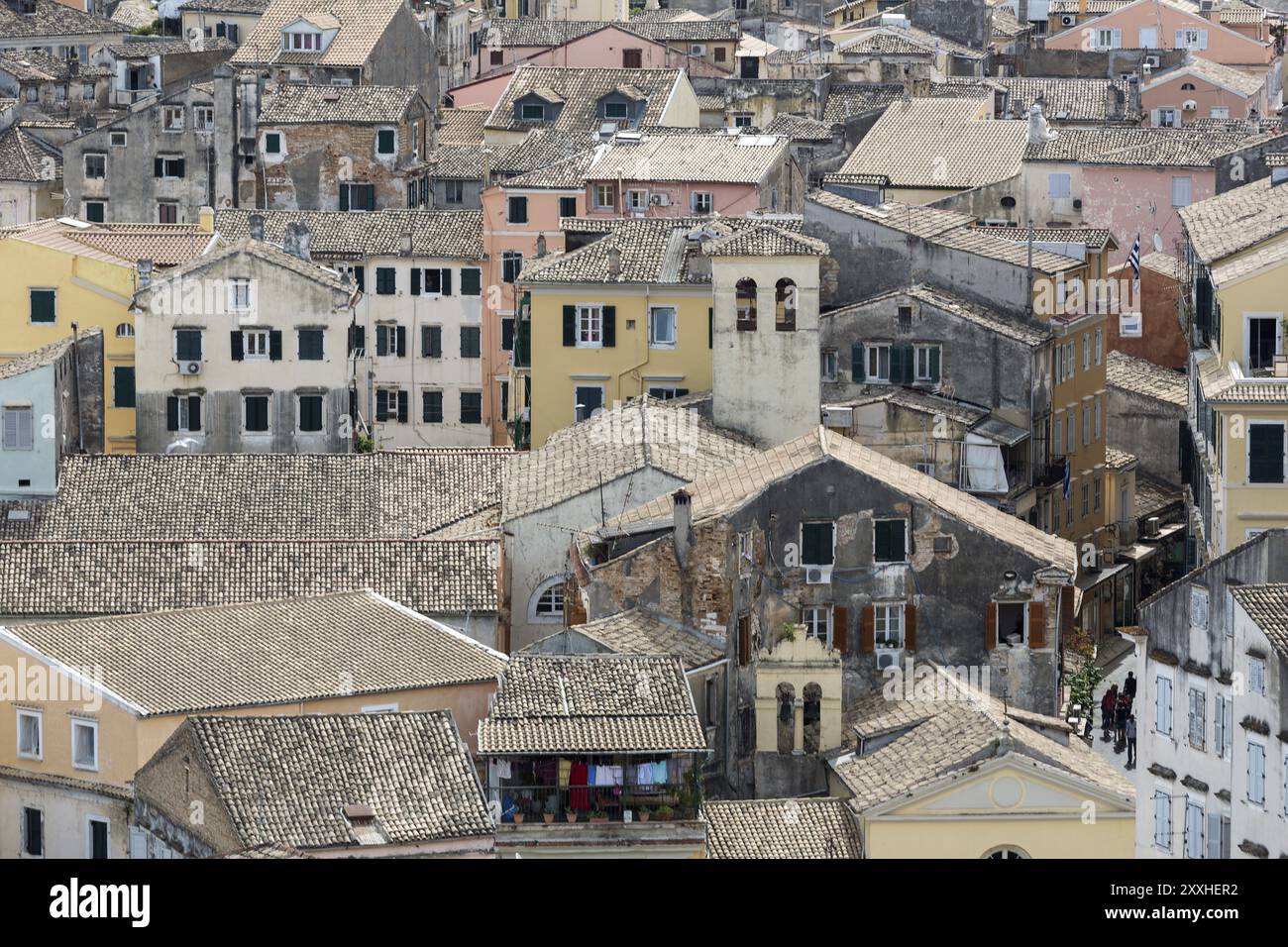 The old town centre of Corfu Town, Greece, Europe Stock Photo - Alamy