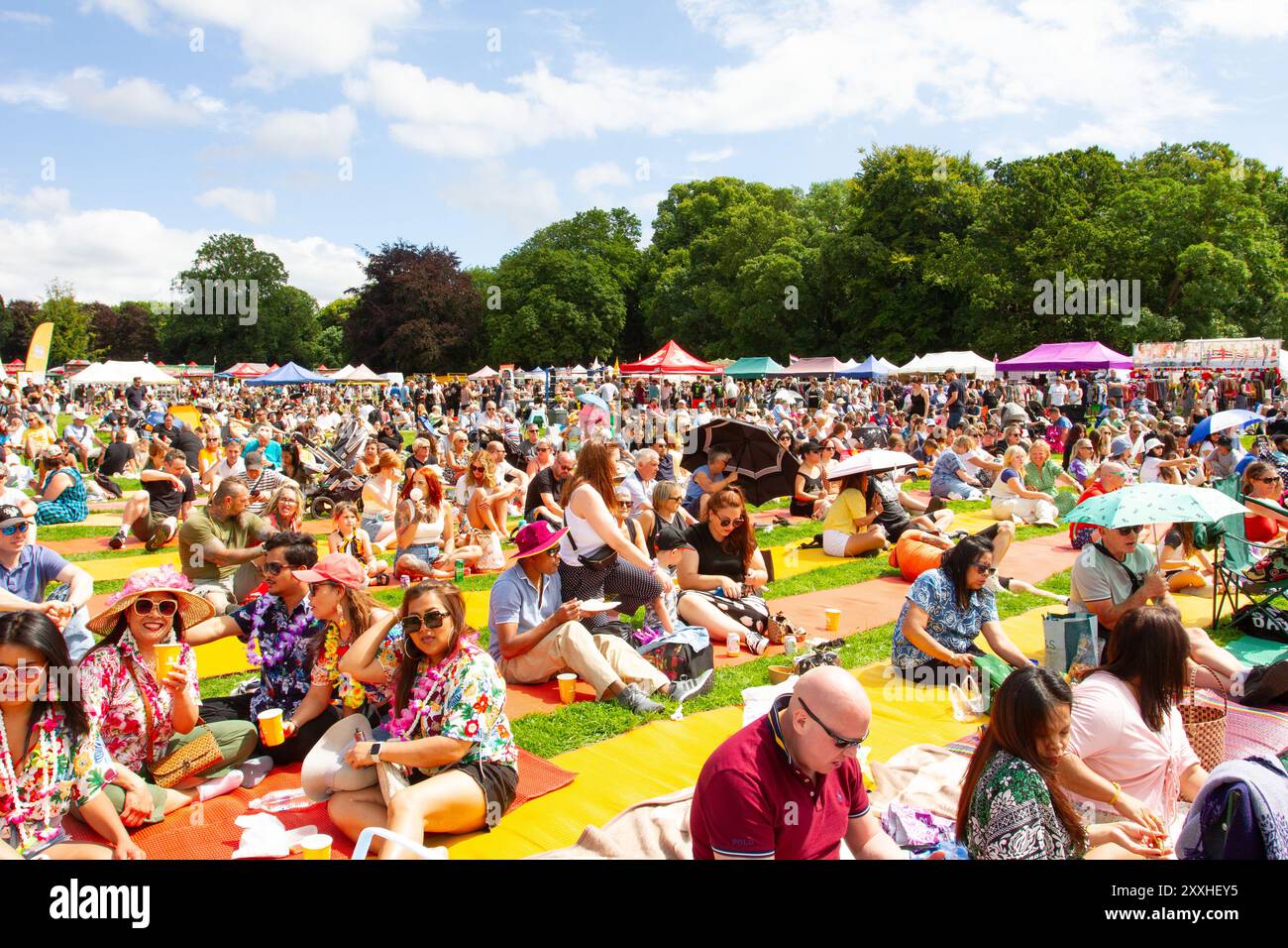 Magic of Thailand, people gathering to see the show, Earlham Park ...