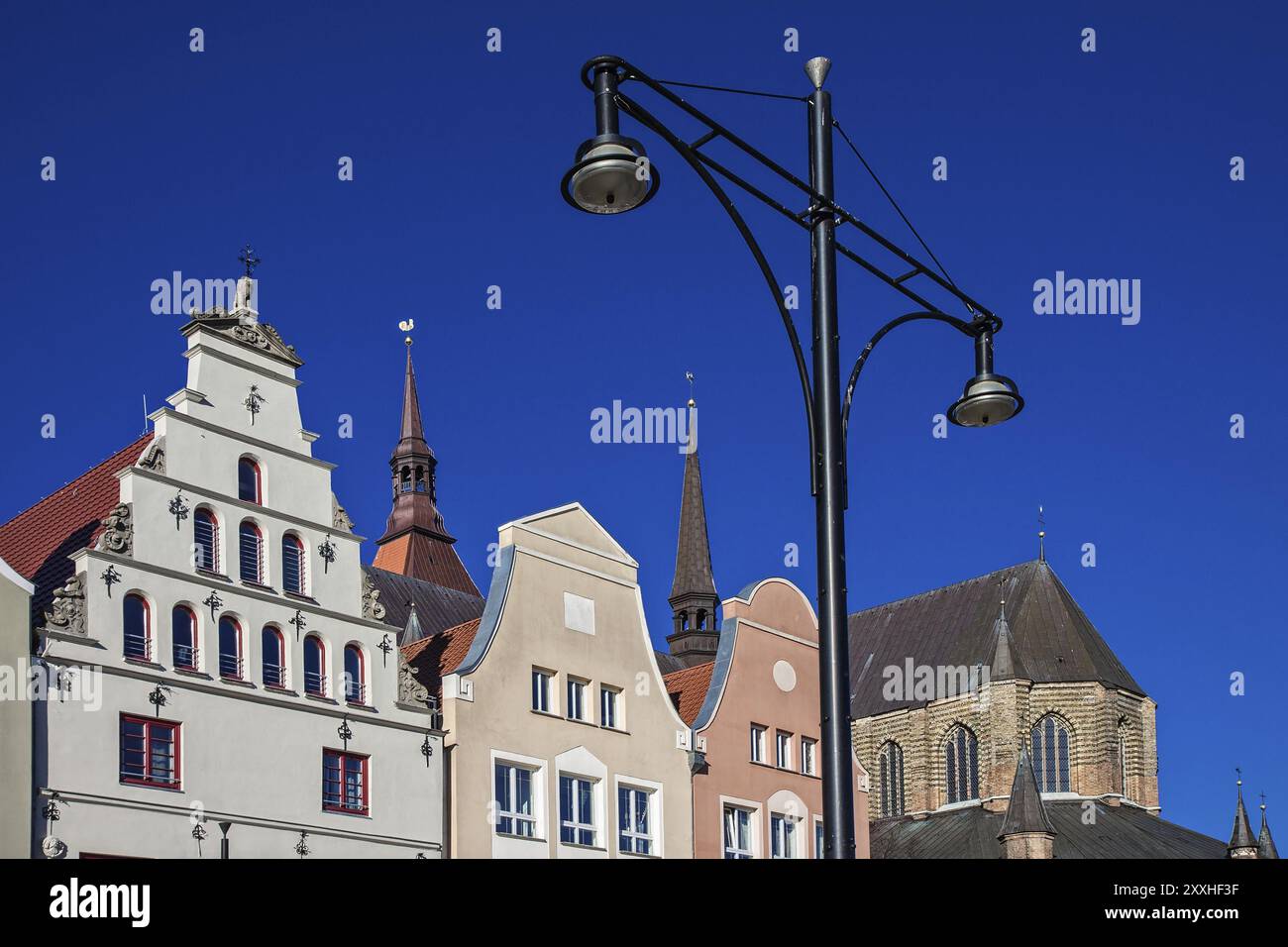 Detail of the Neuer Markt in Rostock Stock Photo - Alamy