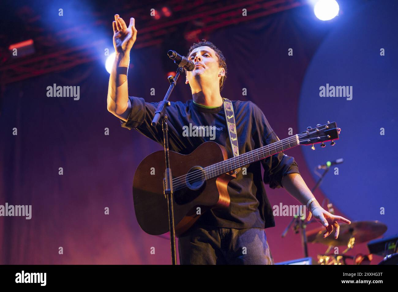 Vincent Waizenegger, singer of the band Provinz at the Highfield ...