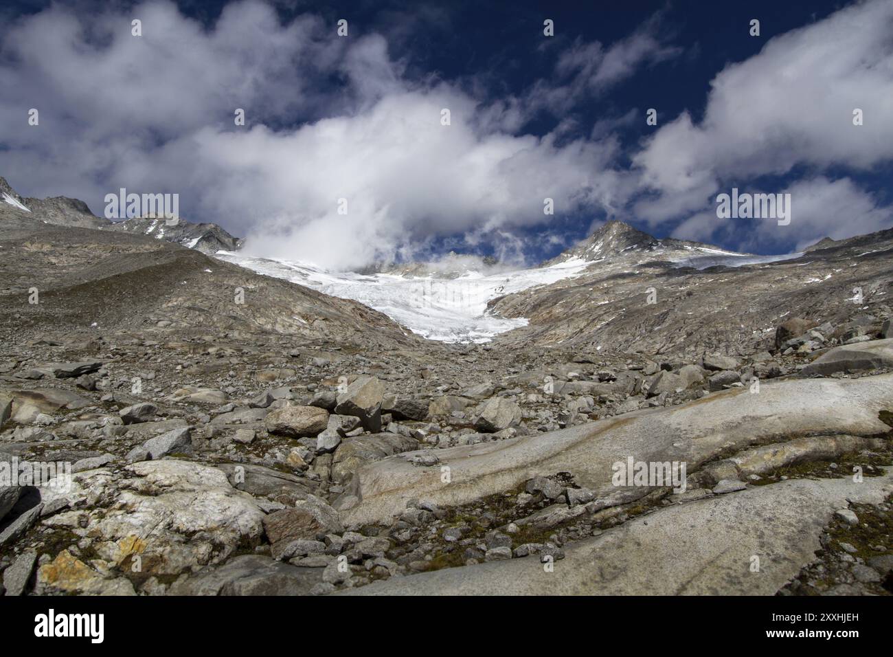 The Neves Glacier in the northern Italian Alps Stock Photo - Alamy
