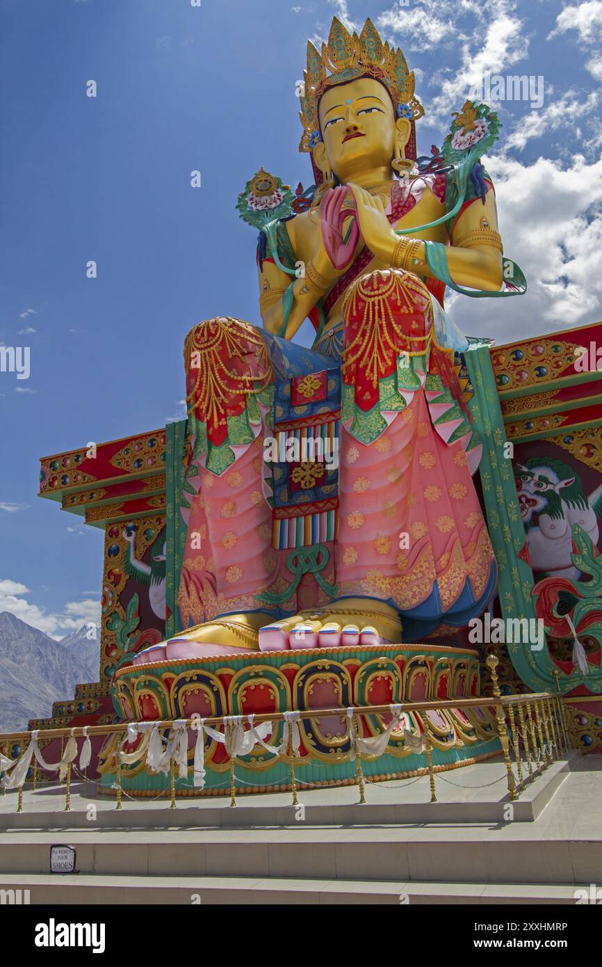 Giant Buddha statue in Ladakh, northern India Stock Photo - Alamy