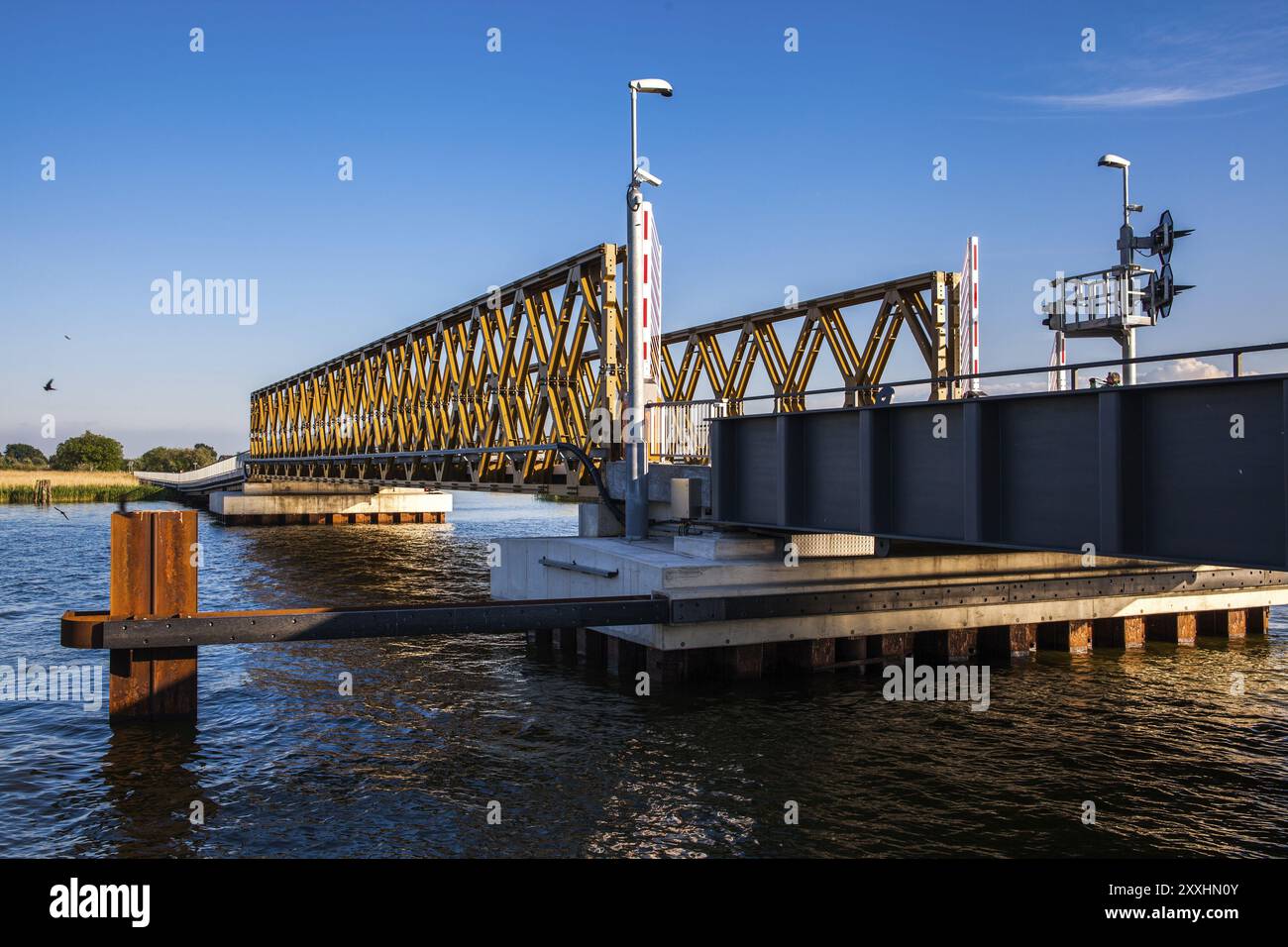 Modern lifting bridge Stock Photo - Alamy
