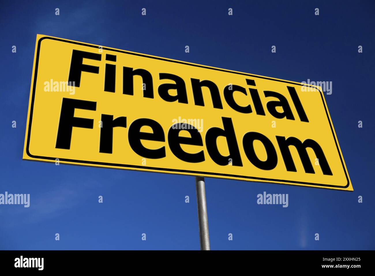 Freedom Road Sign. Blue Sky and Clouds Stock Photo - Alamy