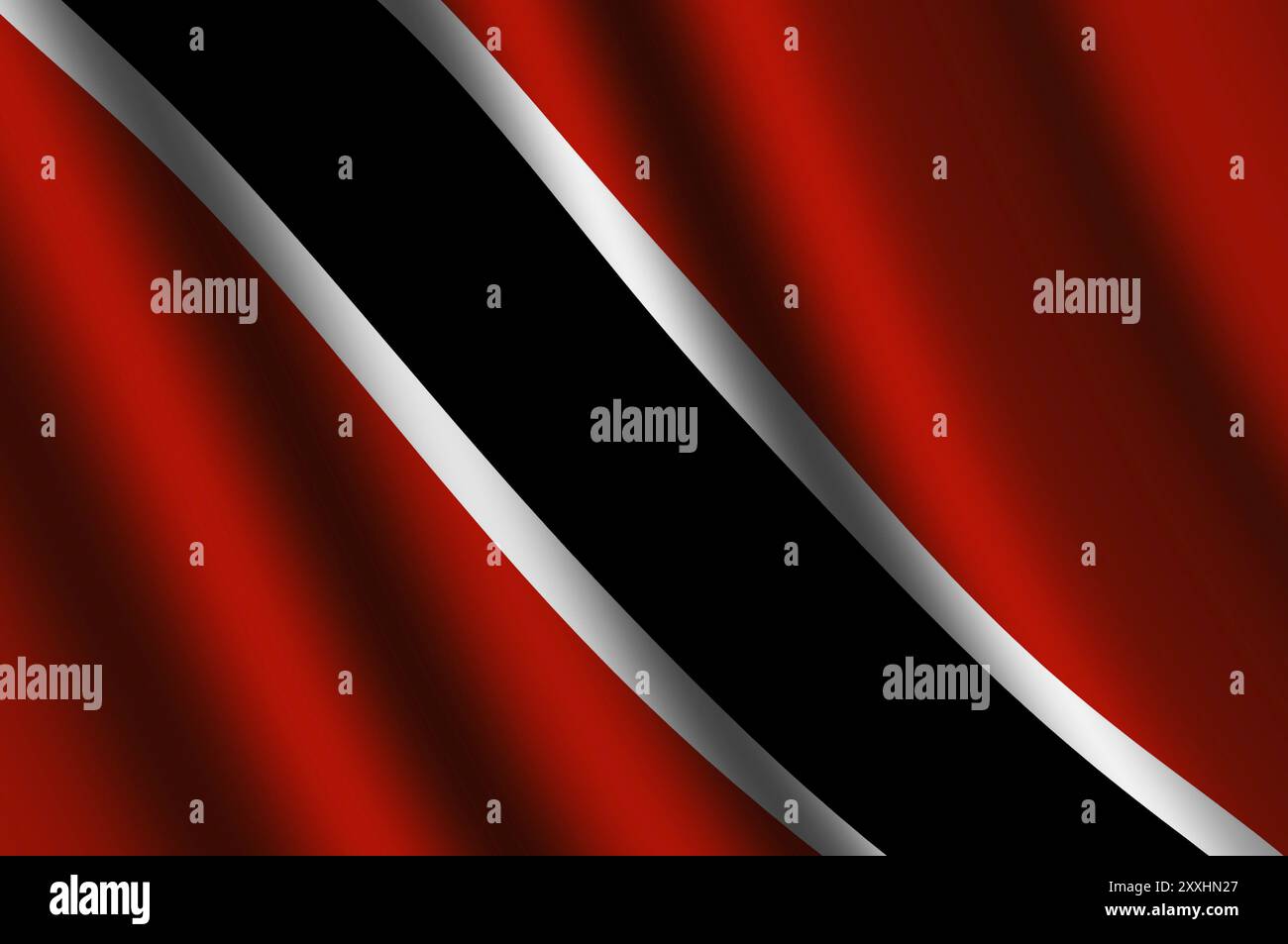 The Trinidad and Tobago flag flying in the wind Stock Photo - Alamy