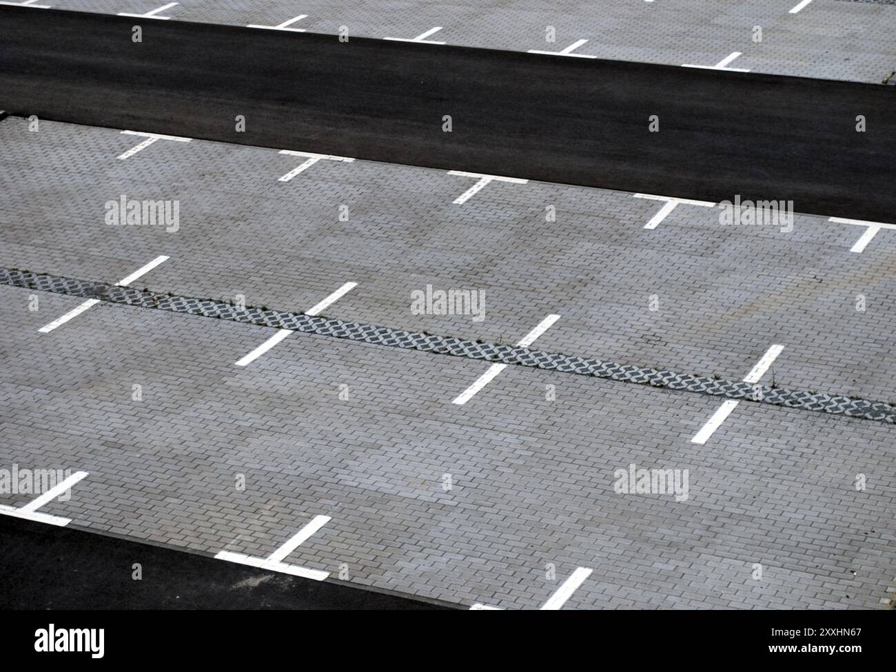 Empty parking lot from above at daylight Stock Photo - Alamy